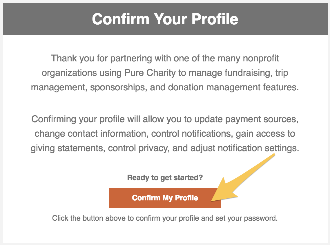 How do I "Sign In" to Pure Charity? – PURE CHARITY